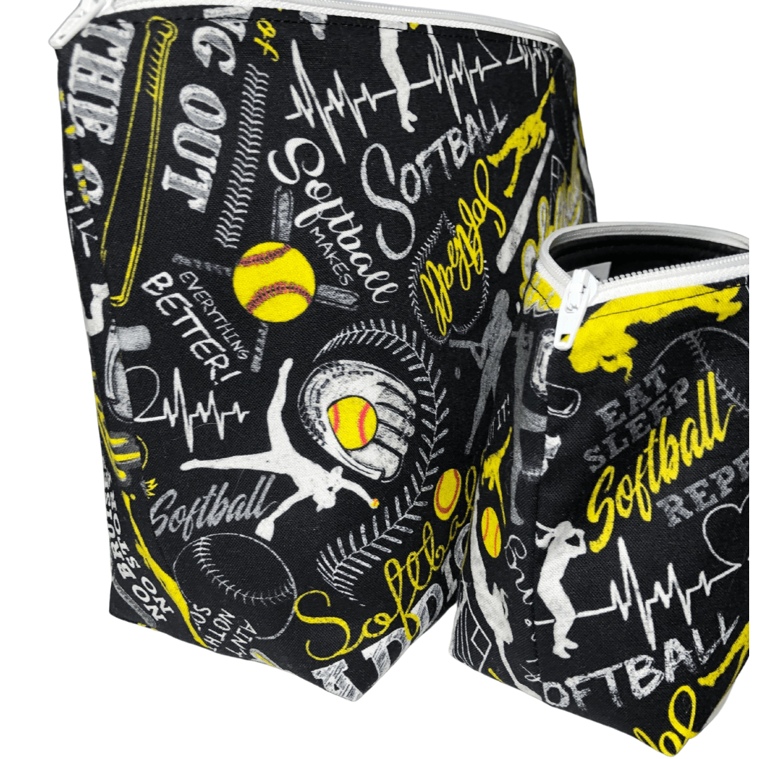 Black Softball Makeup Bags – Sporty Girl Accessories